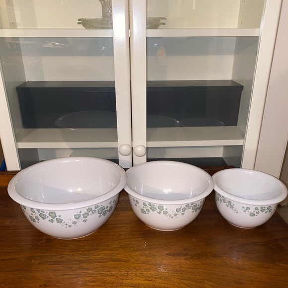 Corelle | Kitchen | Vintage Corelle Callaway Green Ivy Nesting Mixing ...